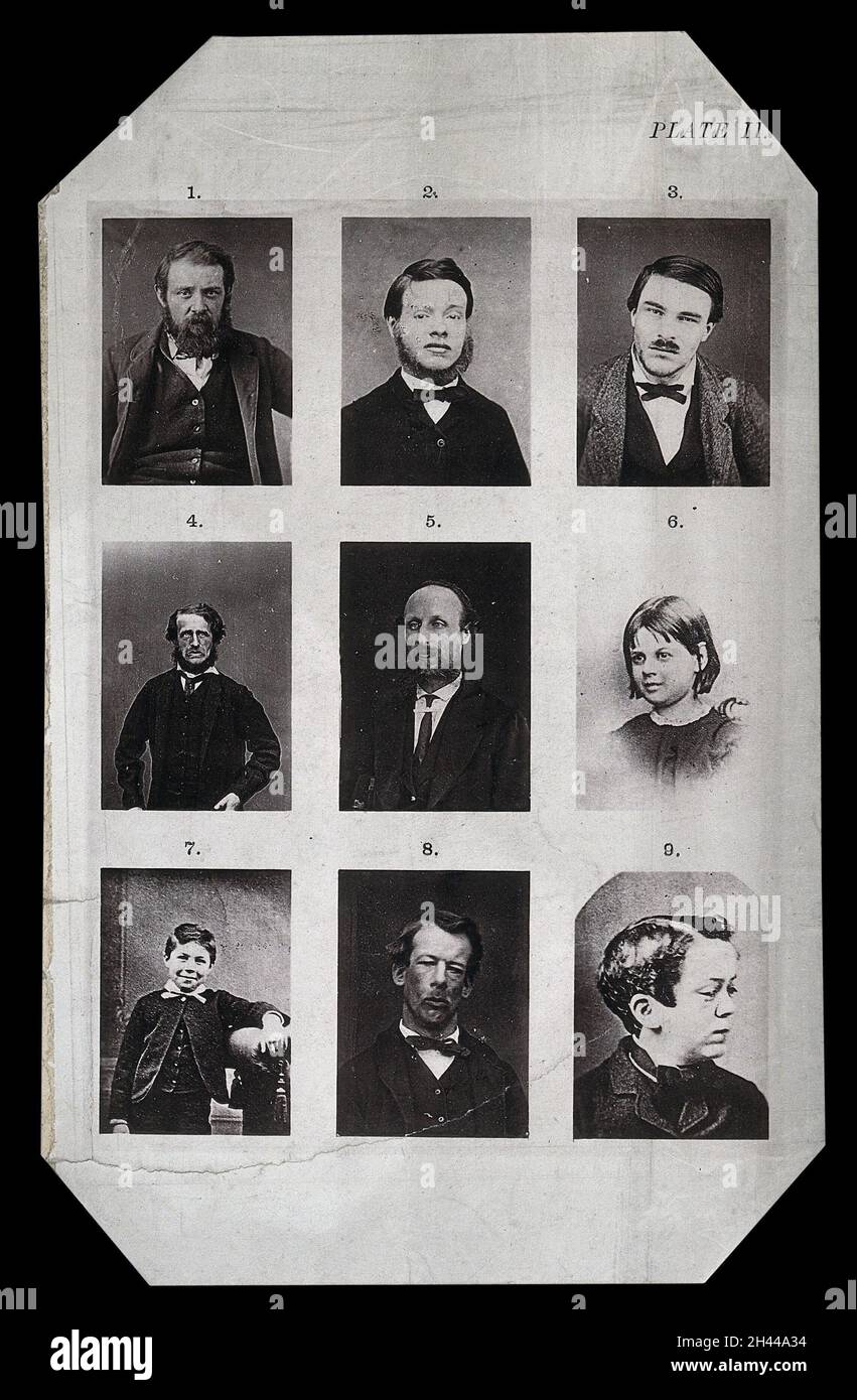 Small images of men and children, all of whom show signs of insanity ...
