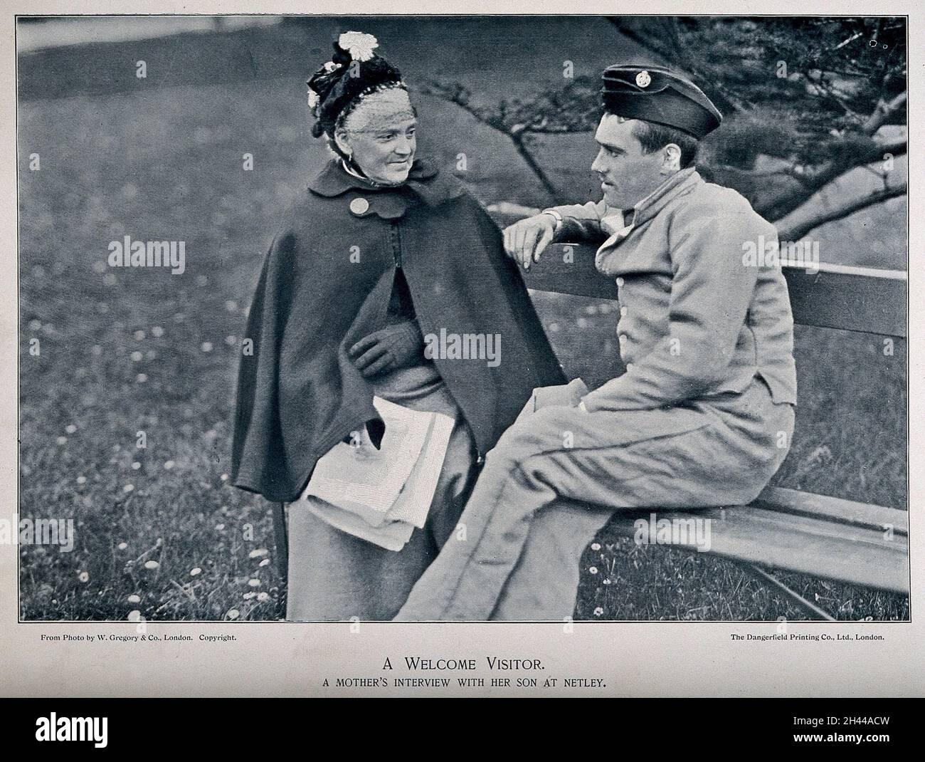 Boer War: an elderly woman sitting outside with her son who is a ...