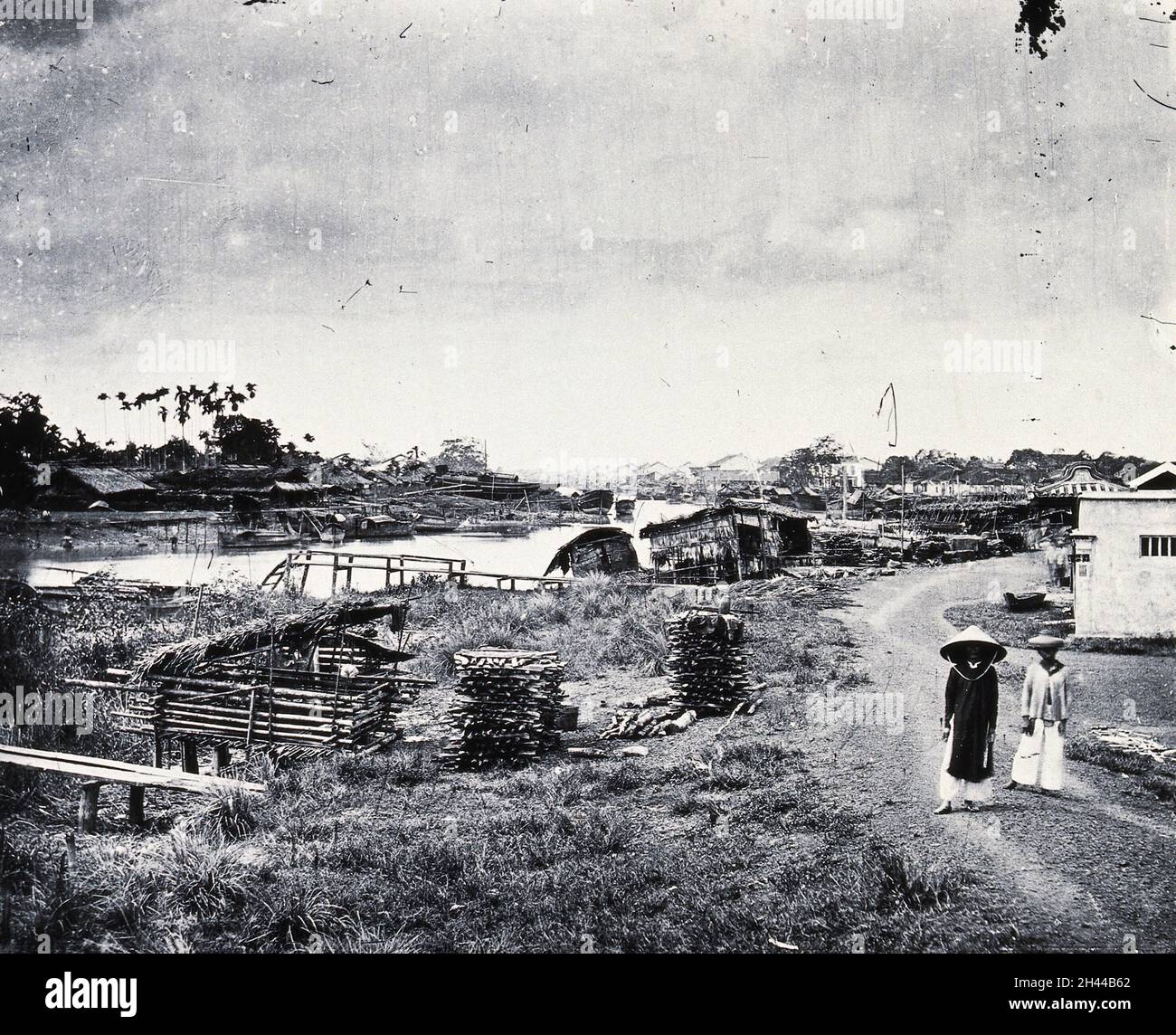 Saigon, Cochin China [Vietnam]. Photograph, 1981, from a negative by John Thomson, 1867 Stock ...