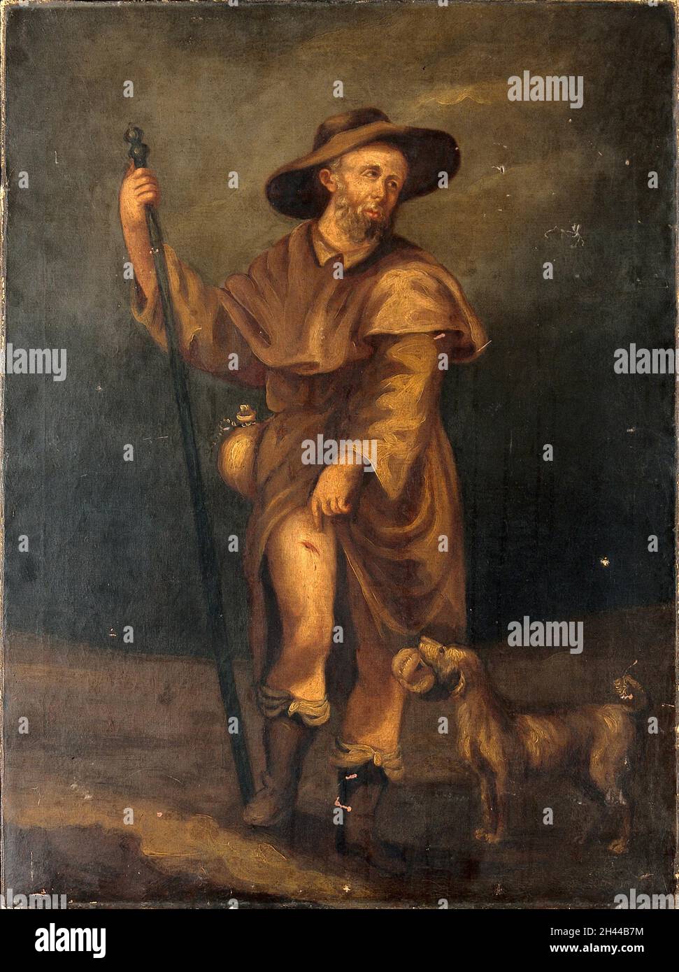 Saint Roch. Oil painting Stock Photo - Alamy