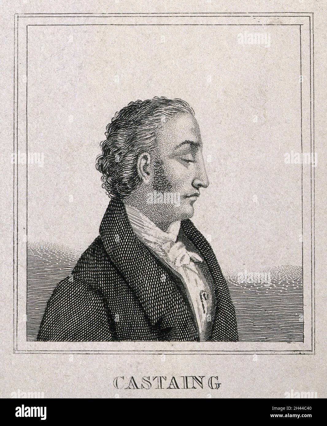 Edme Samuel Castaing. Line engraving Stock Photo - Alamy