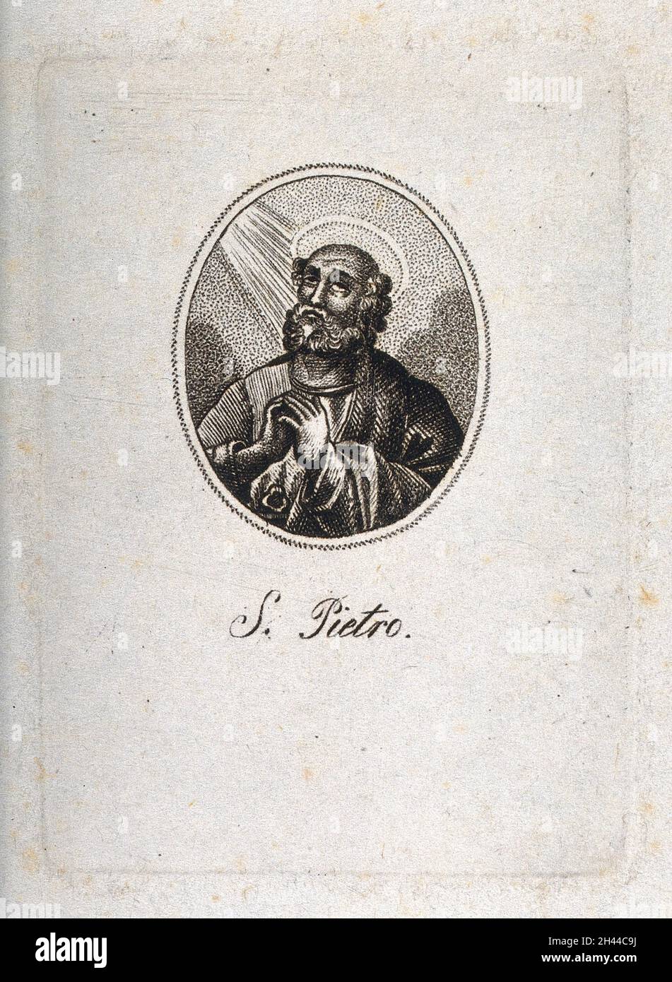 Saint Peter. Engraving Stock Photo - Alamy