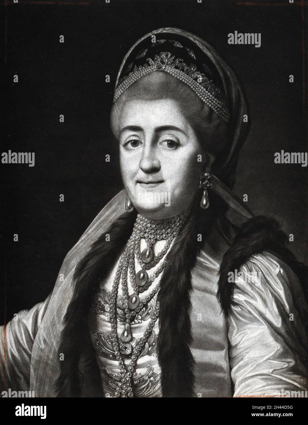 Catherine II, Empress of Russia. Photograph after a painting Stock ...