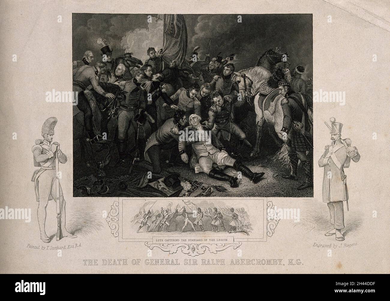 The fatal wounding of Sir Ralph Abercrombie at Alexandria. Line ...