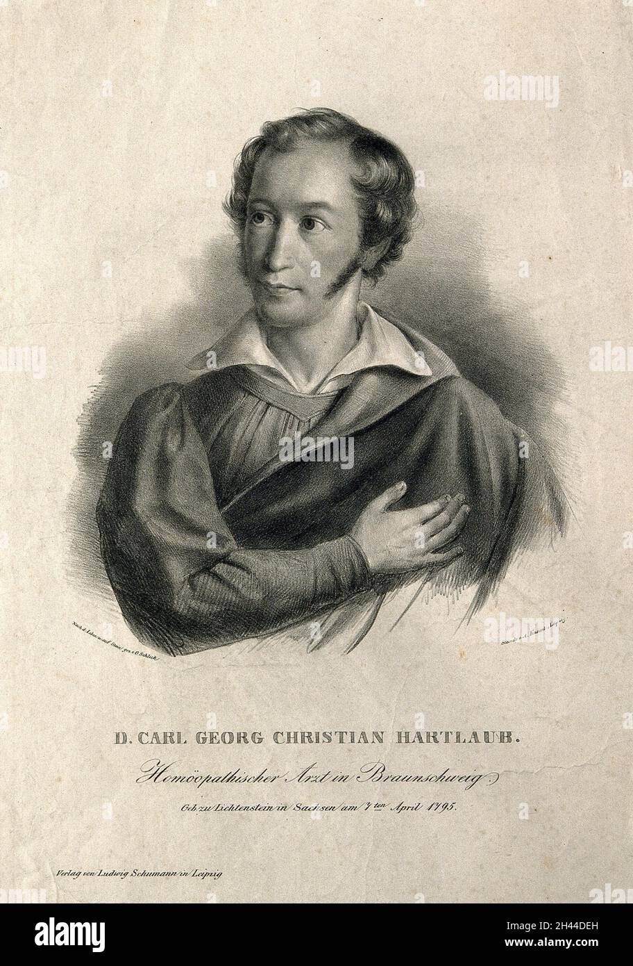 Carl Georg Christian Hartlaub. Lithograph by G. Schlick Stock Photo - Alamy