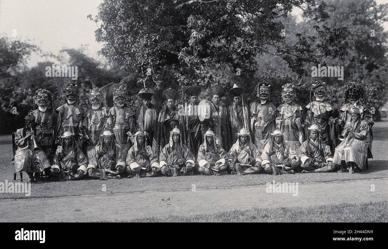 The Maidan park, Calcutta, India: traditional Bhutan Devil dancers ...