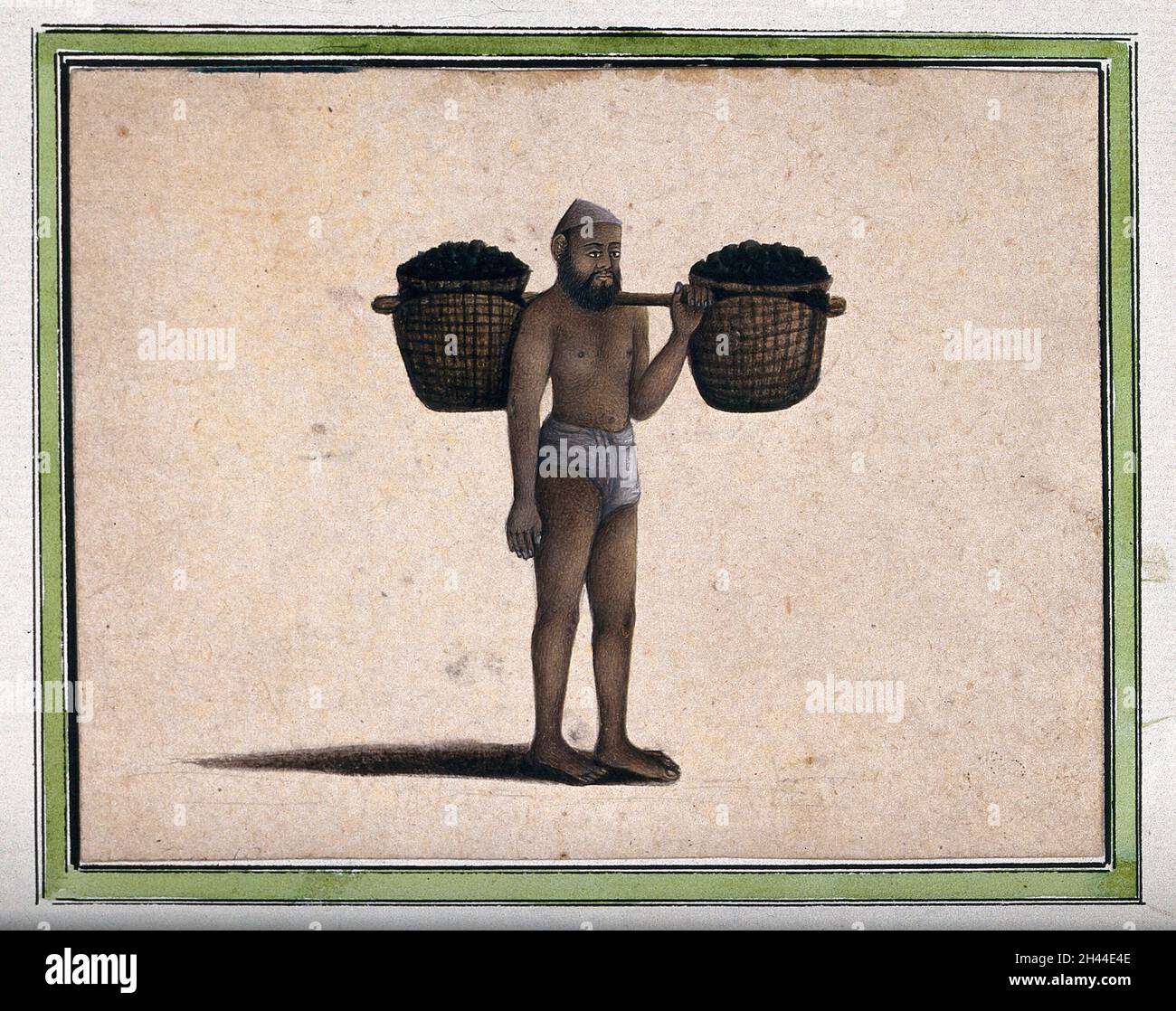 Man carrying baskets on shoulder hi-res stock photography and images ...