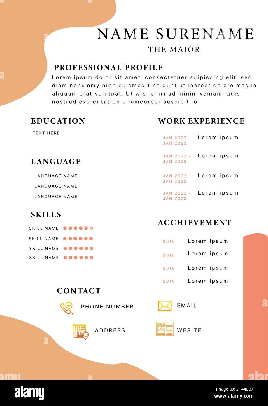Template layout search document Stock Vector Images - Alamy