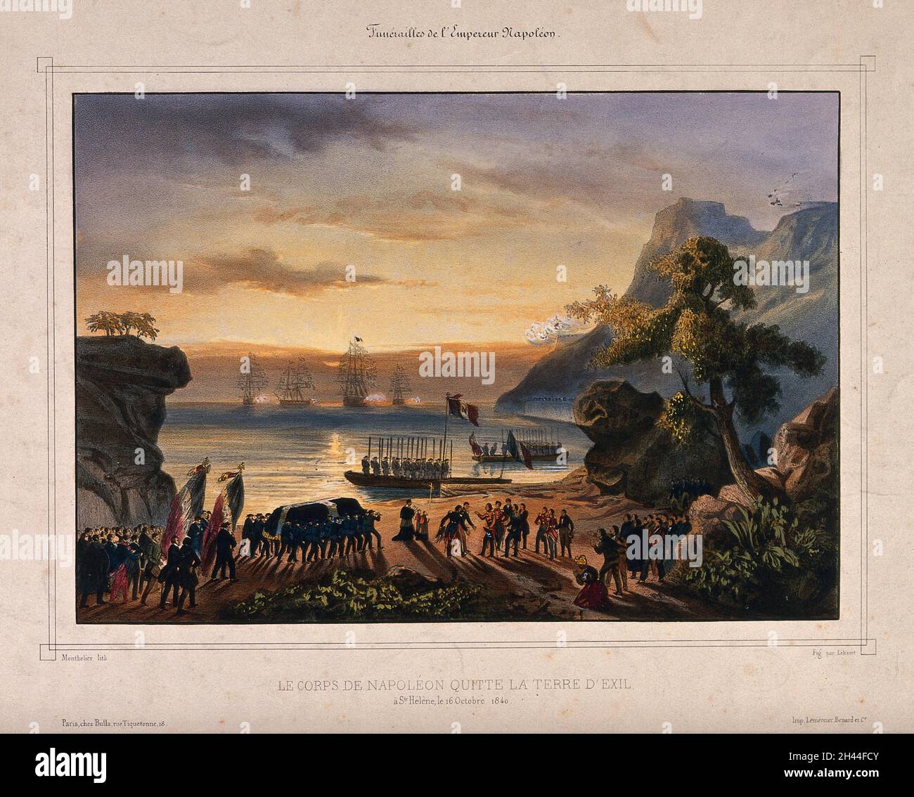 Napoleon bonaparte helena lithograph hi-res stock photography and ...