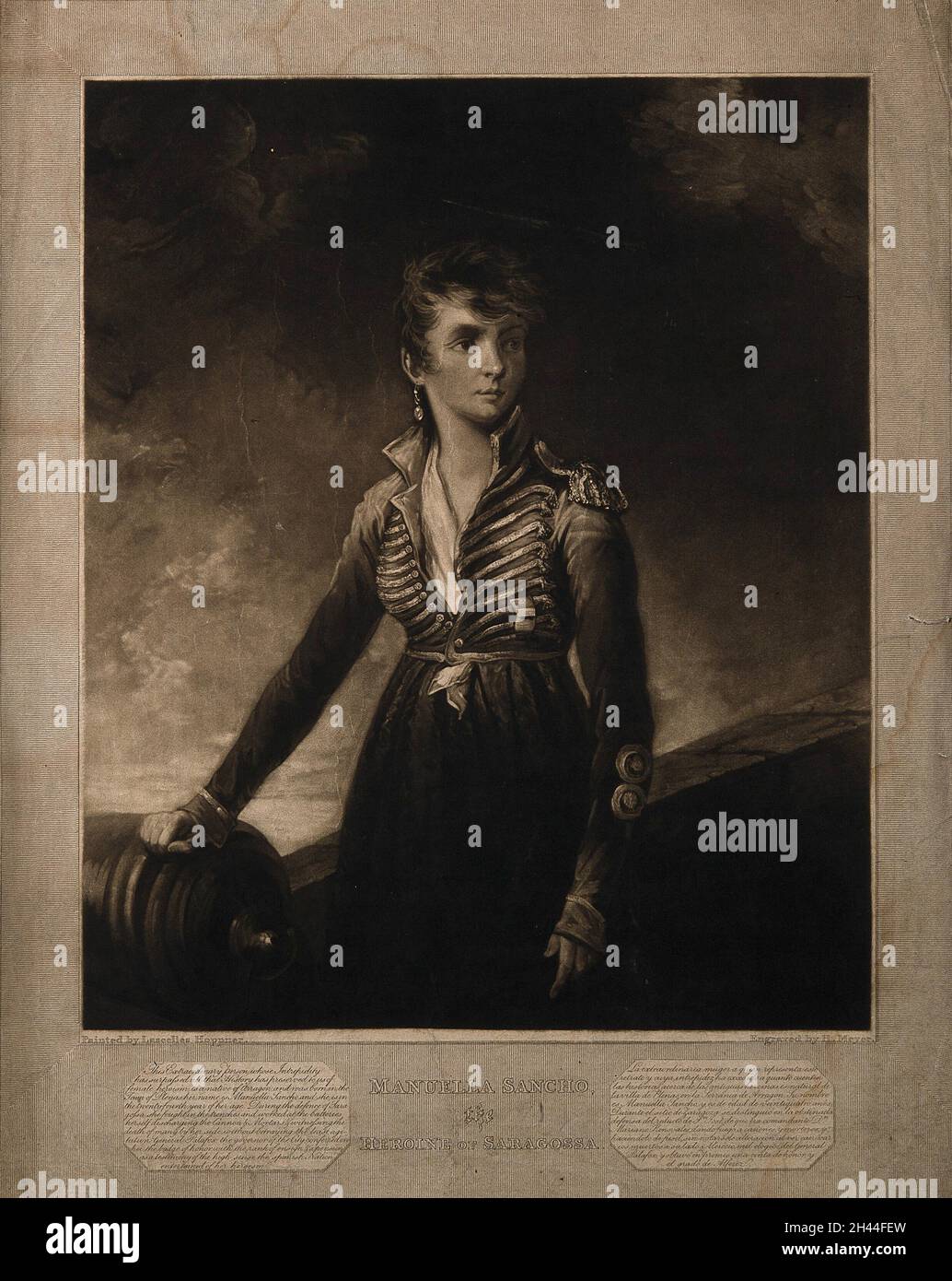 Manuela Sancho, a heroine in the defence of Saragossa in 1809, aged 24 ...