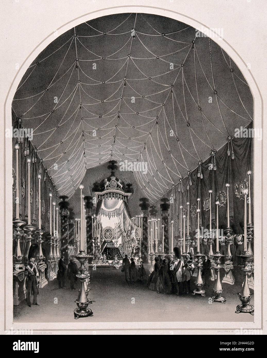 The body of the Duke of Wellington lying in state in Chelsea Hospital ...