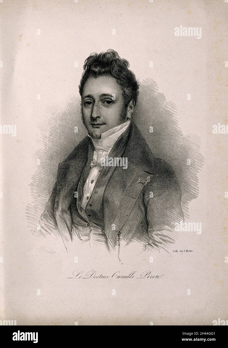 Jean-Baptiste-Camille Piron. Lithograph by F. Grenier Stock Photo - Alamy