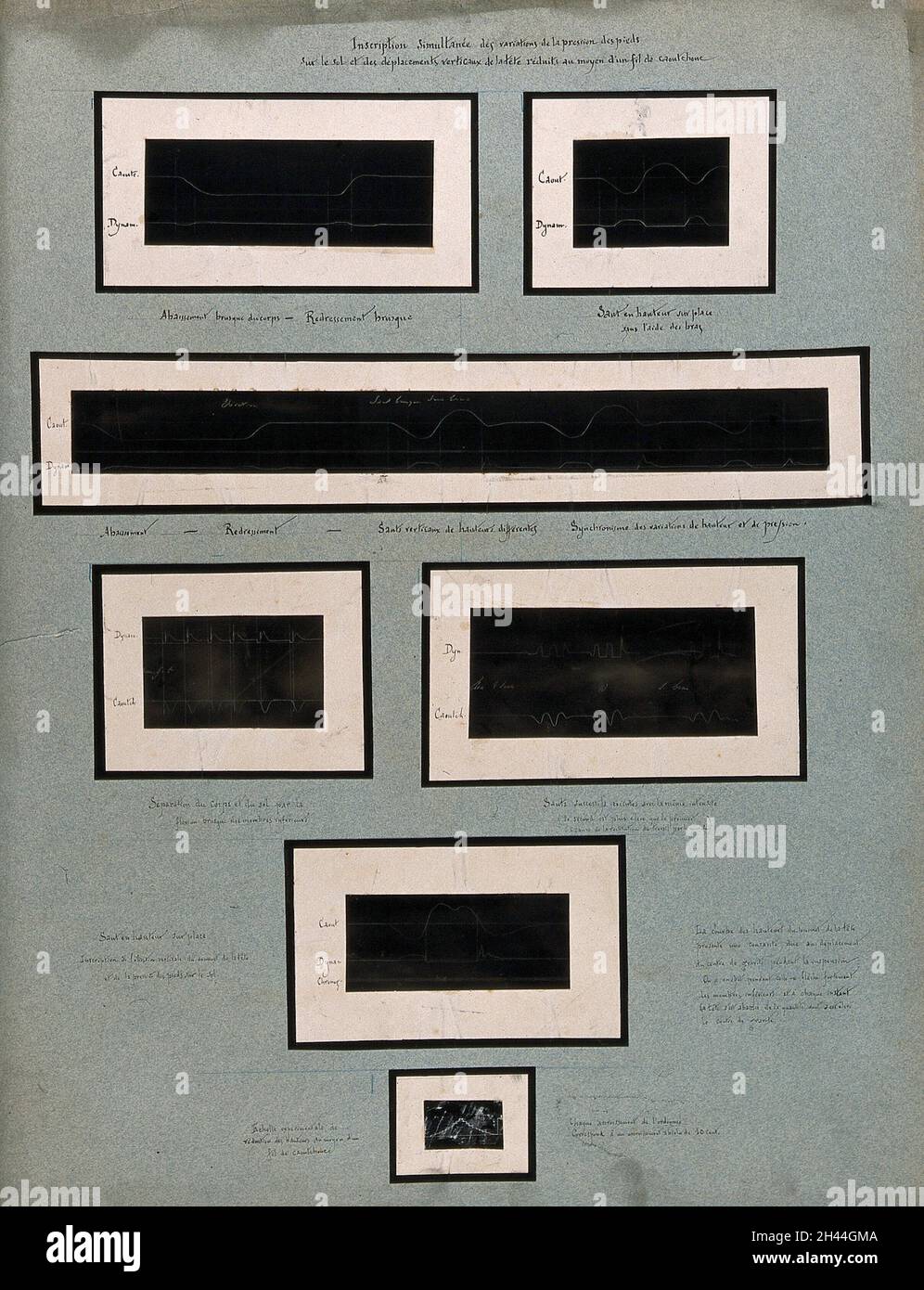 Variations of the pressure of feet on the ground and movements of the ...