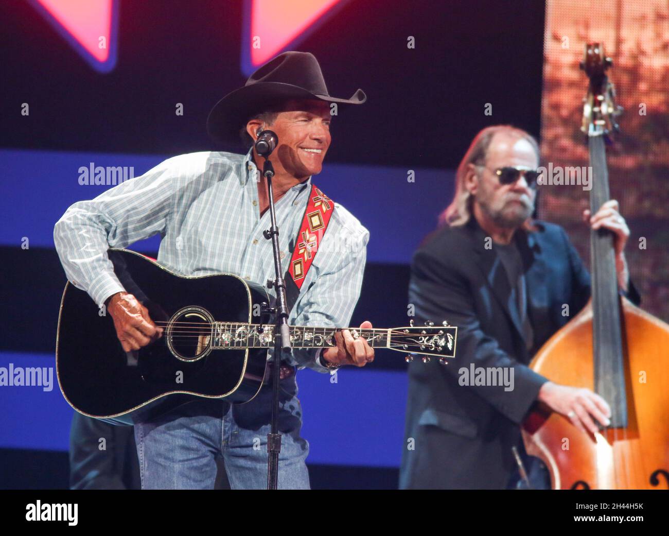 George Strait performs at the iHeartCountry Festival at the Frank Erwin ...