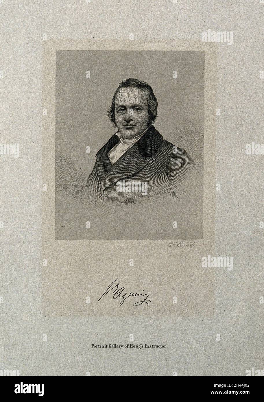 Louis Agassiz. Line engraving by F. Croll Stock Photo - Alamy