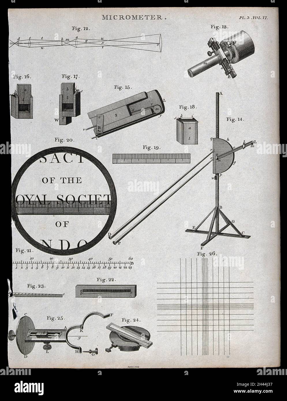 Optics: microscopy, including a magnified title page and a specimen ...