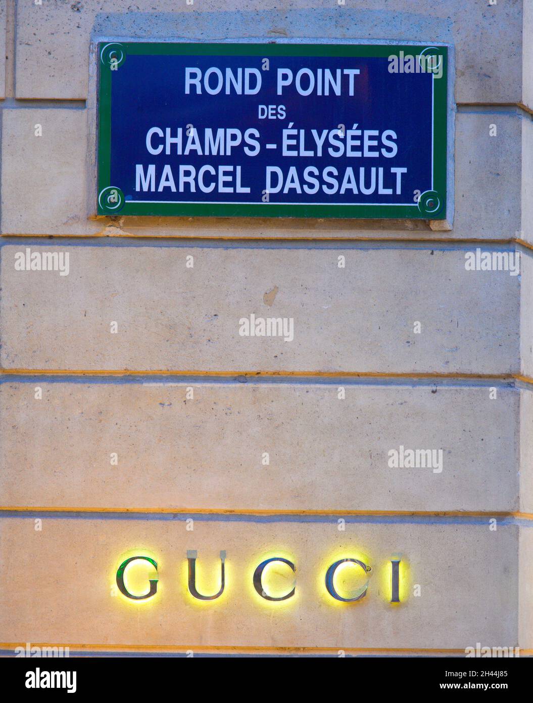 France, Paris, Champs Élysées, street sign, store sign Stock Photo - Alamy