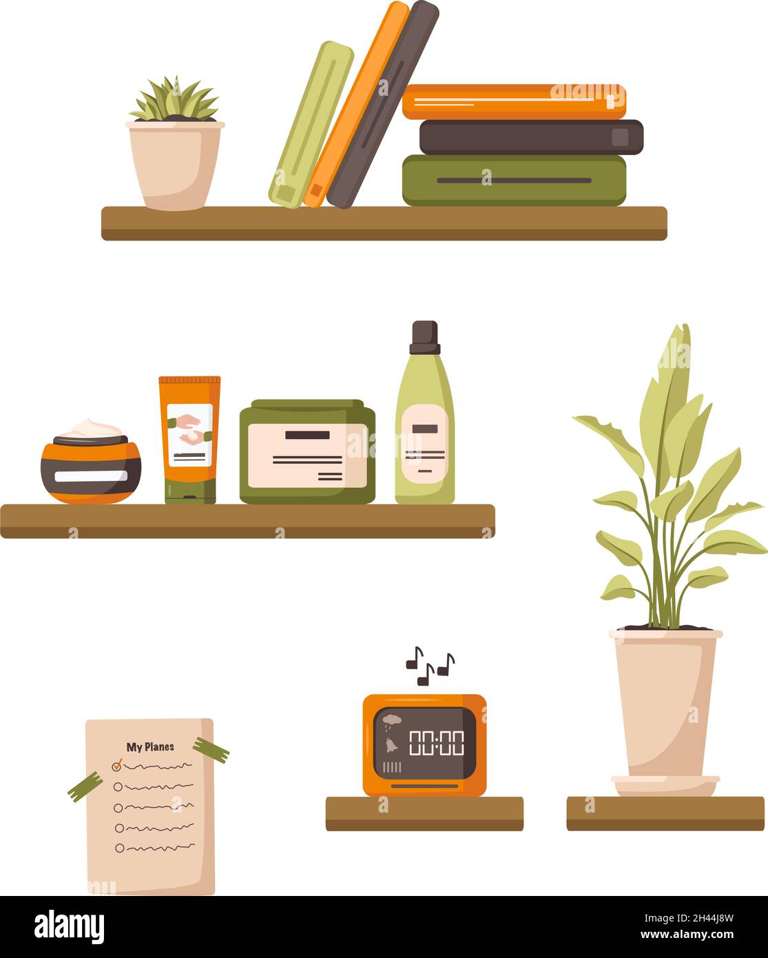 House plant alarm clock Cut Out Stock Images & Pictures - Alamy