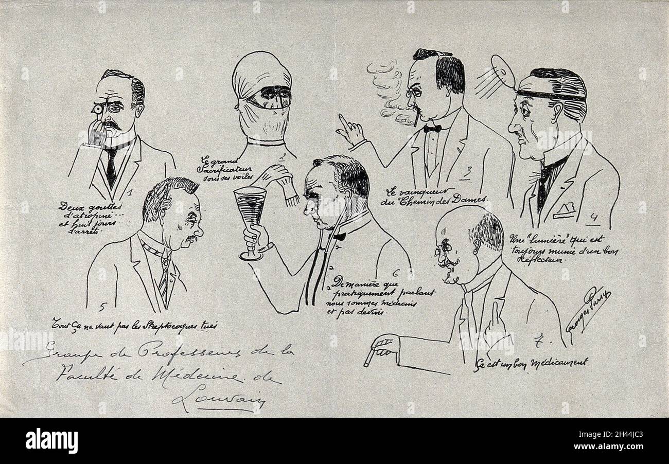 Professors at the Medical Faculty, University of Louvain: seven ...