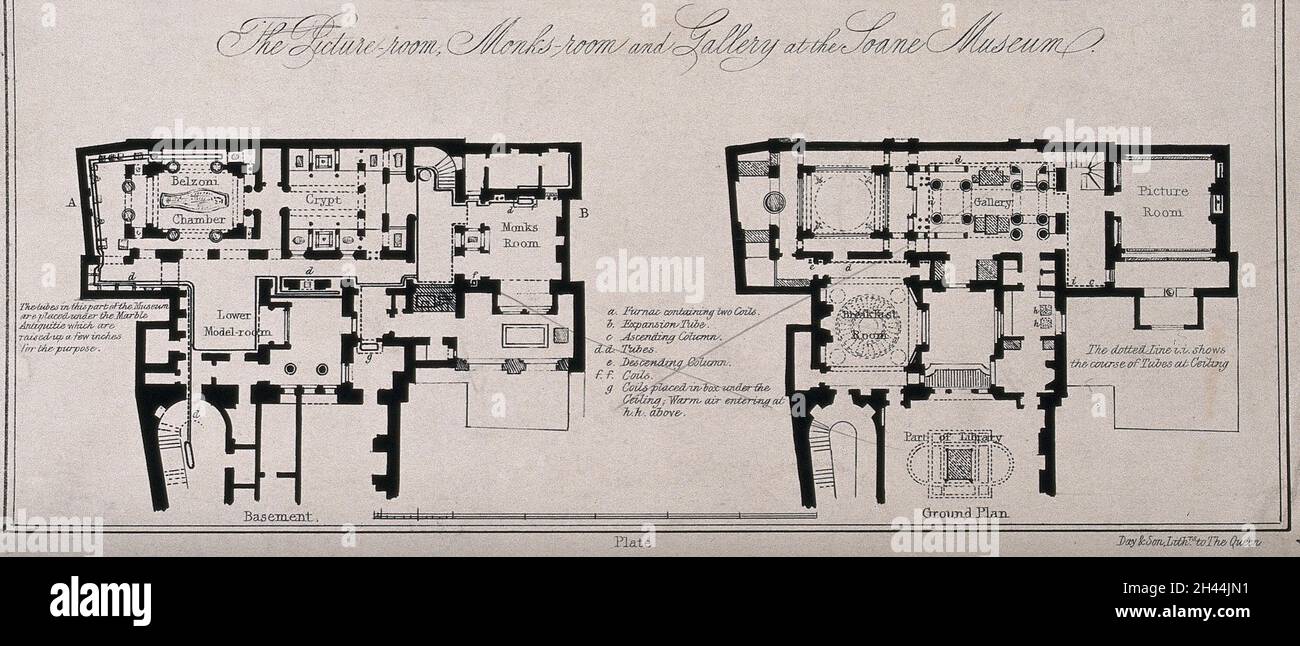 Sir John Soane's House and Museum: plans of the basement and ground ...