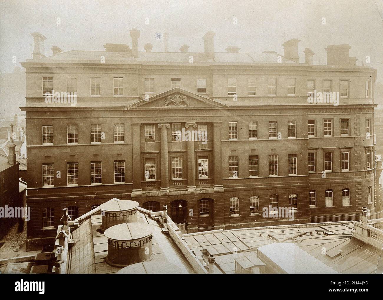 The Royal United Hospital, Bath: exterior of main building. Photograph ...