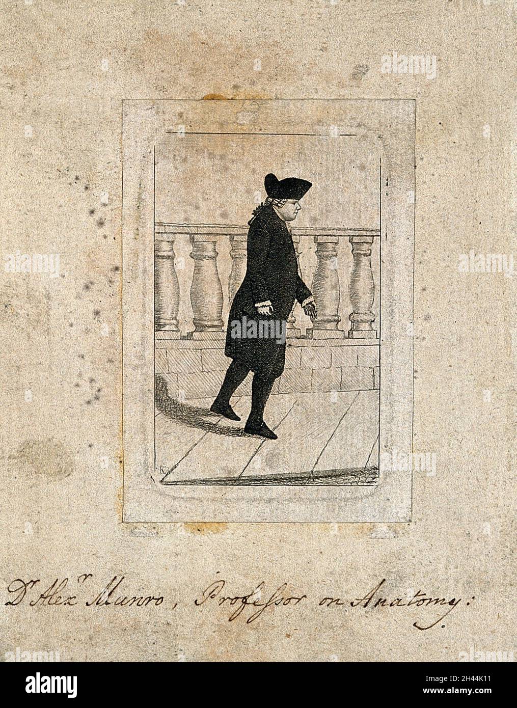 Alexander Monro. Etching by J. Kay Stock Photo - Alamy