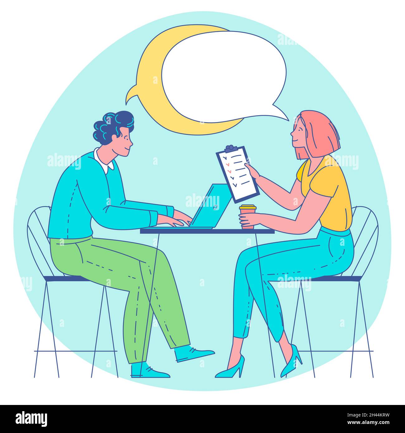 People thinking the same idea concept Stock Vector Image & Art - Alamy