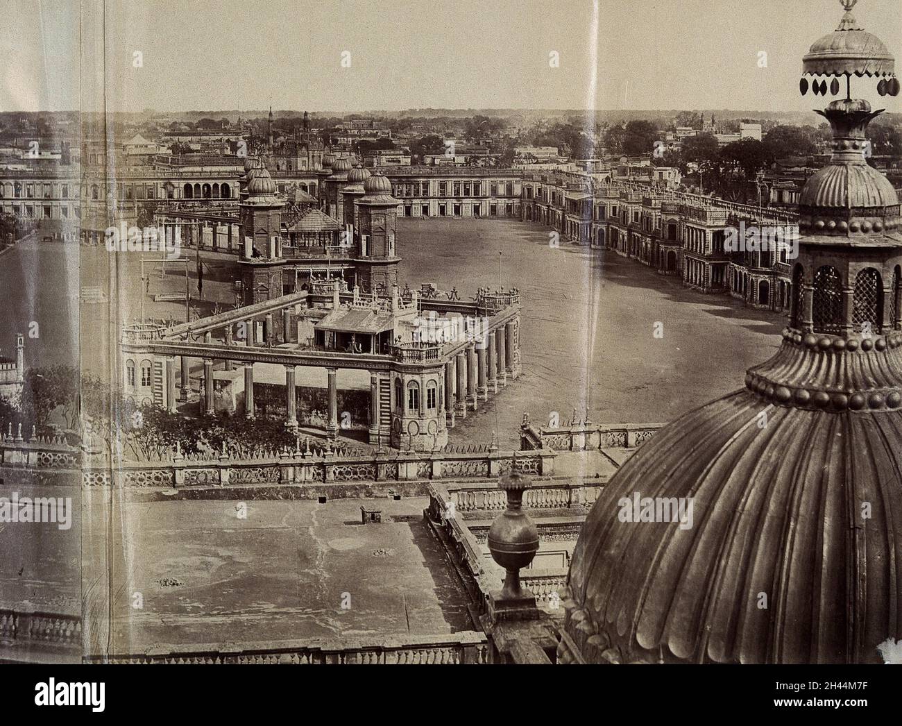 Lucknow, India: panoramic view from the Kaiser Bagh palace: section six ...