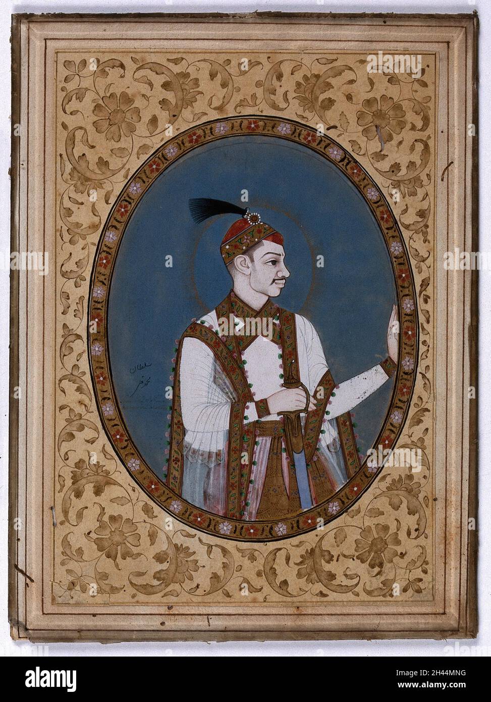 Sultan Mohammad. Gouache painting by an Indian artist Stock Photo - Alamy