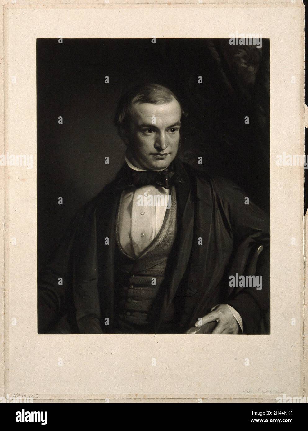 John Couch Adams. Mezzotint by S. Cousins after T. Mogford Stock Photo ...