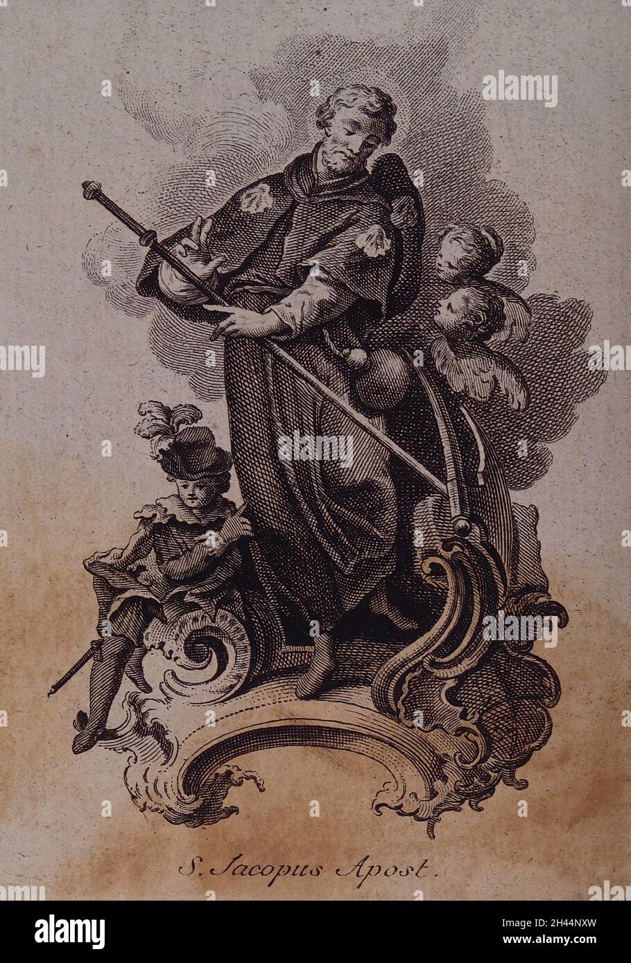 Saint James the Great. Engraving Stock Photo - Alamy