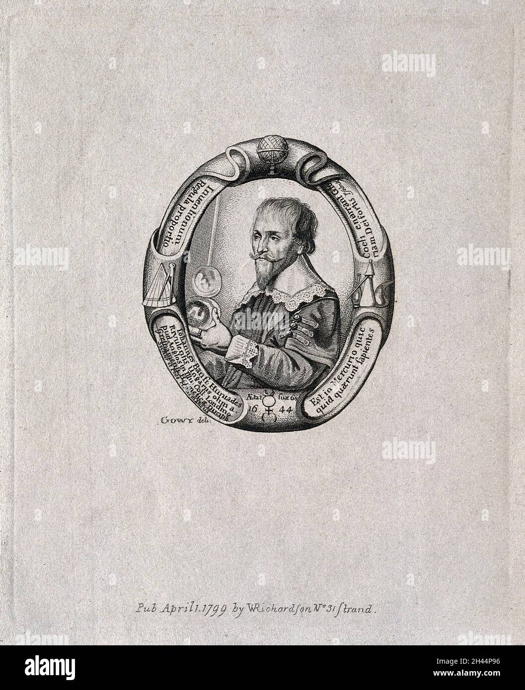 Janos Banffy Hunyados. Line engraving, 1799, after W. Hollar after J. P ...