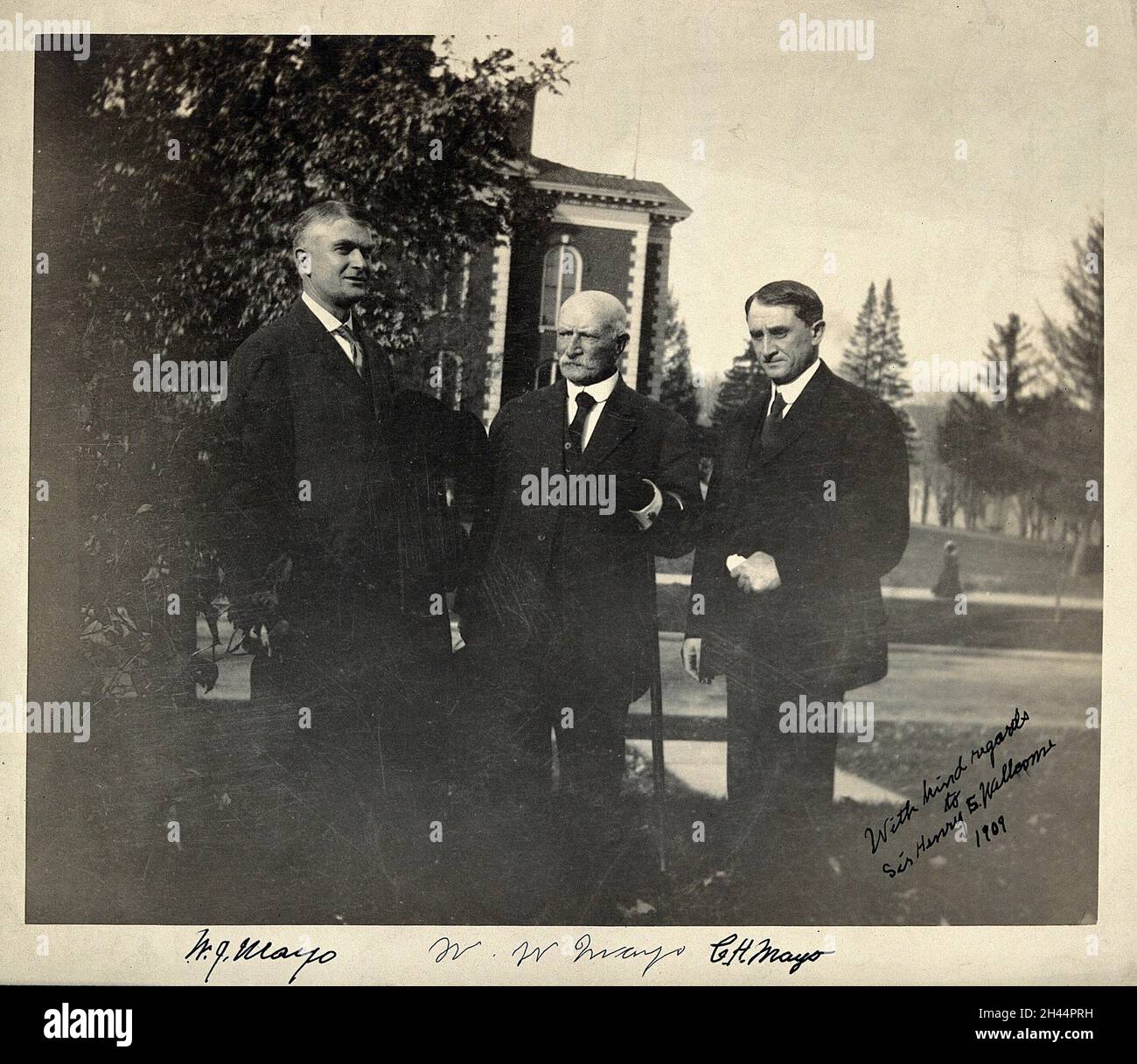 William Worrall Mayo with his sons William James Mayo (left) and ...