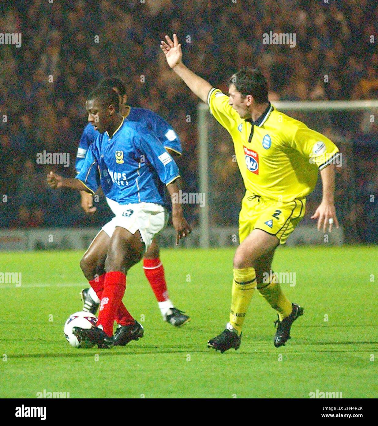 PORTSMOUTH V BIRMINGHAM. COURTNEY PITT GETS THE BETTER OF NICKY EADEN ...
