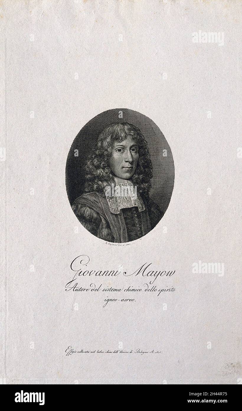 John Mayow. Line engraving by A. Gajani, 1815 Stock Photo - Alamy