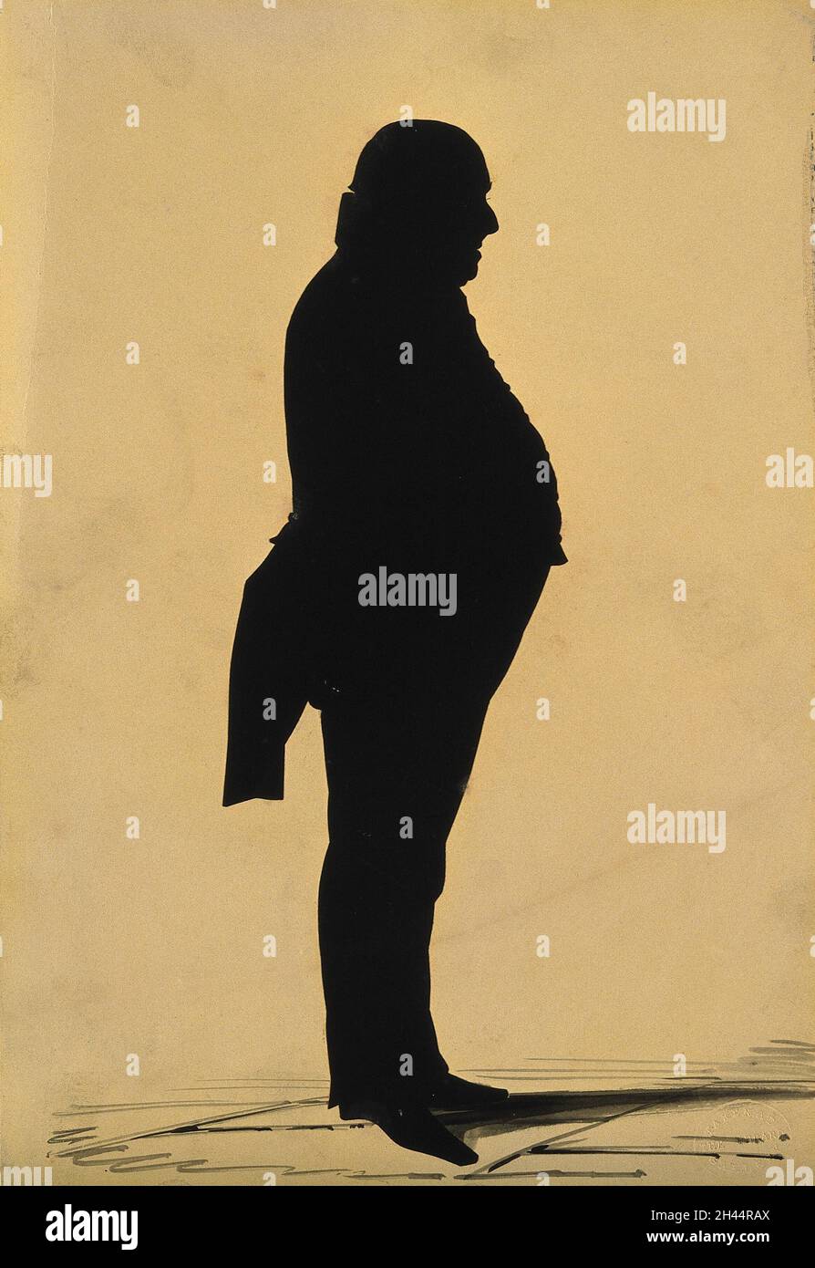John Mansell. Cut-paper silhouette, 1801 Stock Photo - Alamy