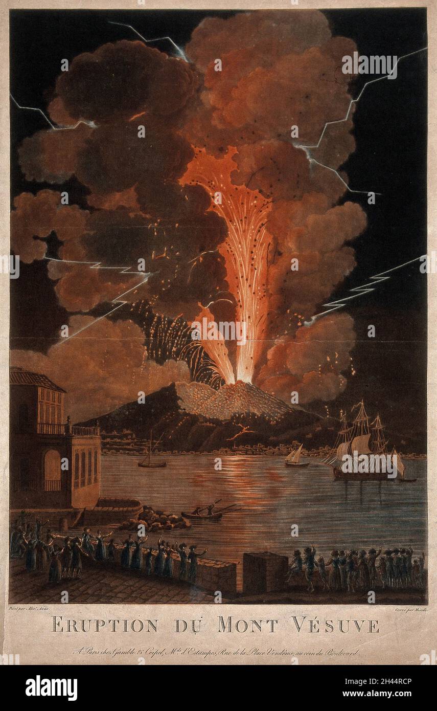 Vesuvius erupting at night hi-res stock photography and images - Alamy