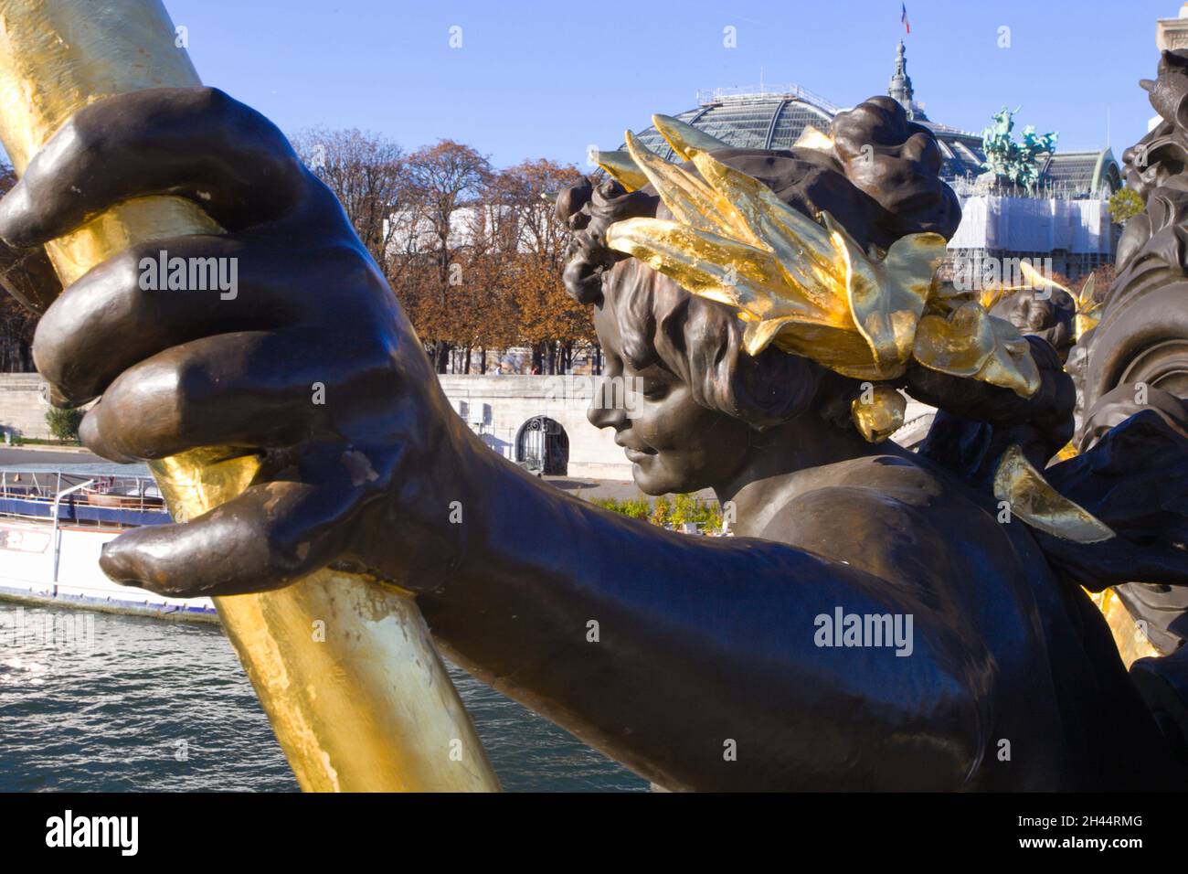 France, Paris, Pont Alexandre III, bridge, statue Stock Photo - Alamy