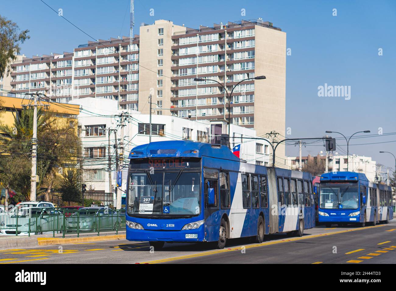 Santiago, Chile - August 2021: A Transantiago, or Red Metropolitana de ...