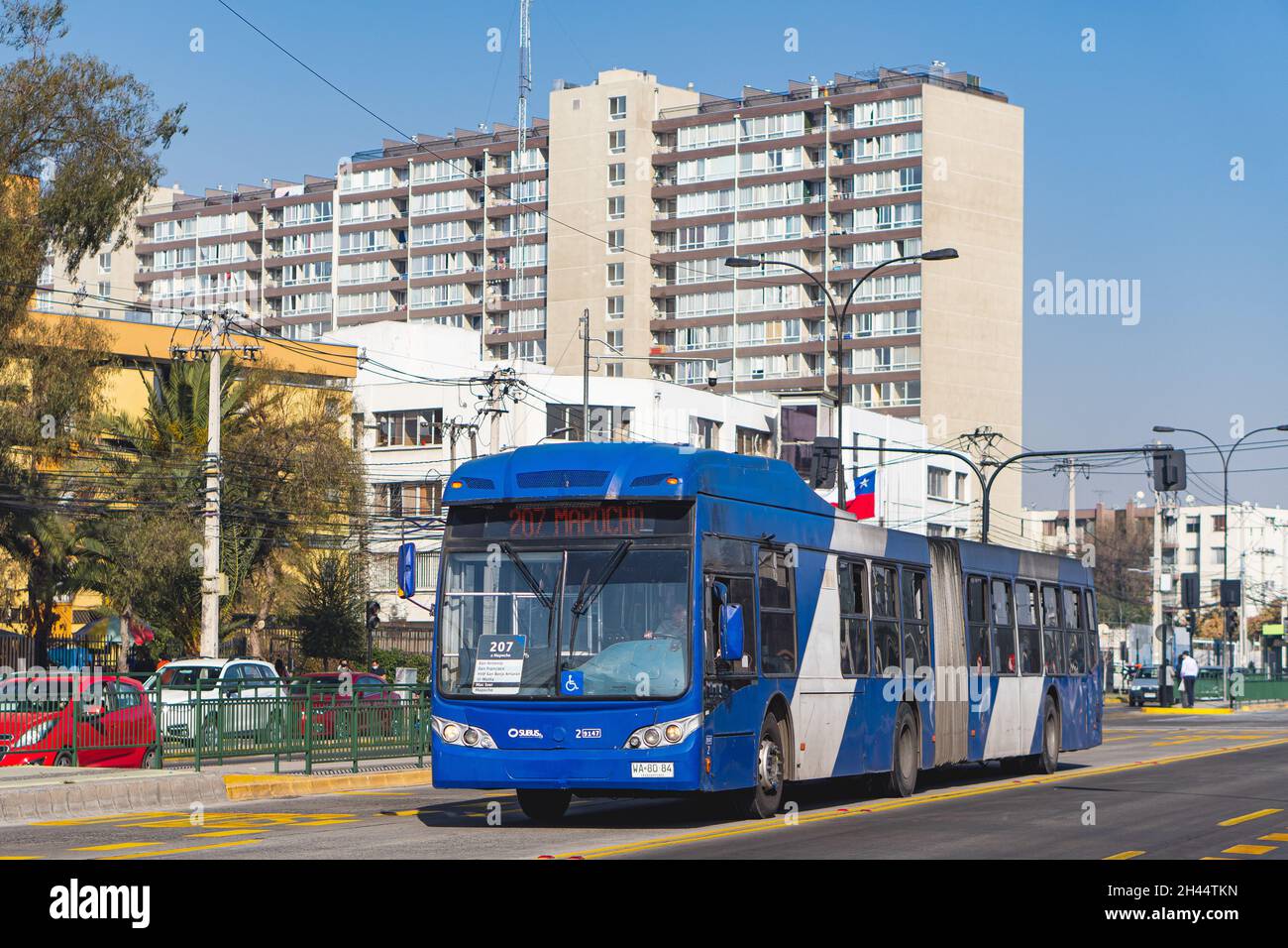 Santiago, Chile - August 2021: A Transantiago, or Red Metropolitana de ...