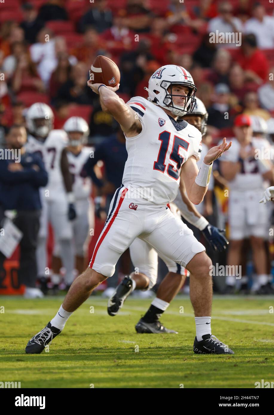 October 30, 2021 Arizona Wildcats quarterback Will Plummer #15 throws a ...