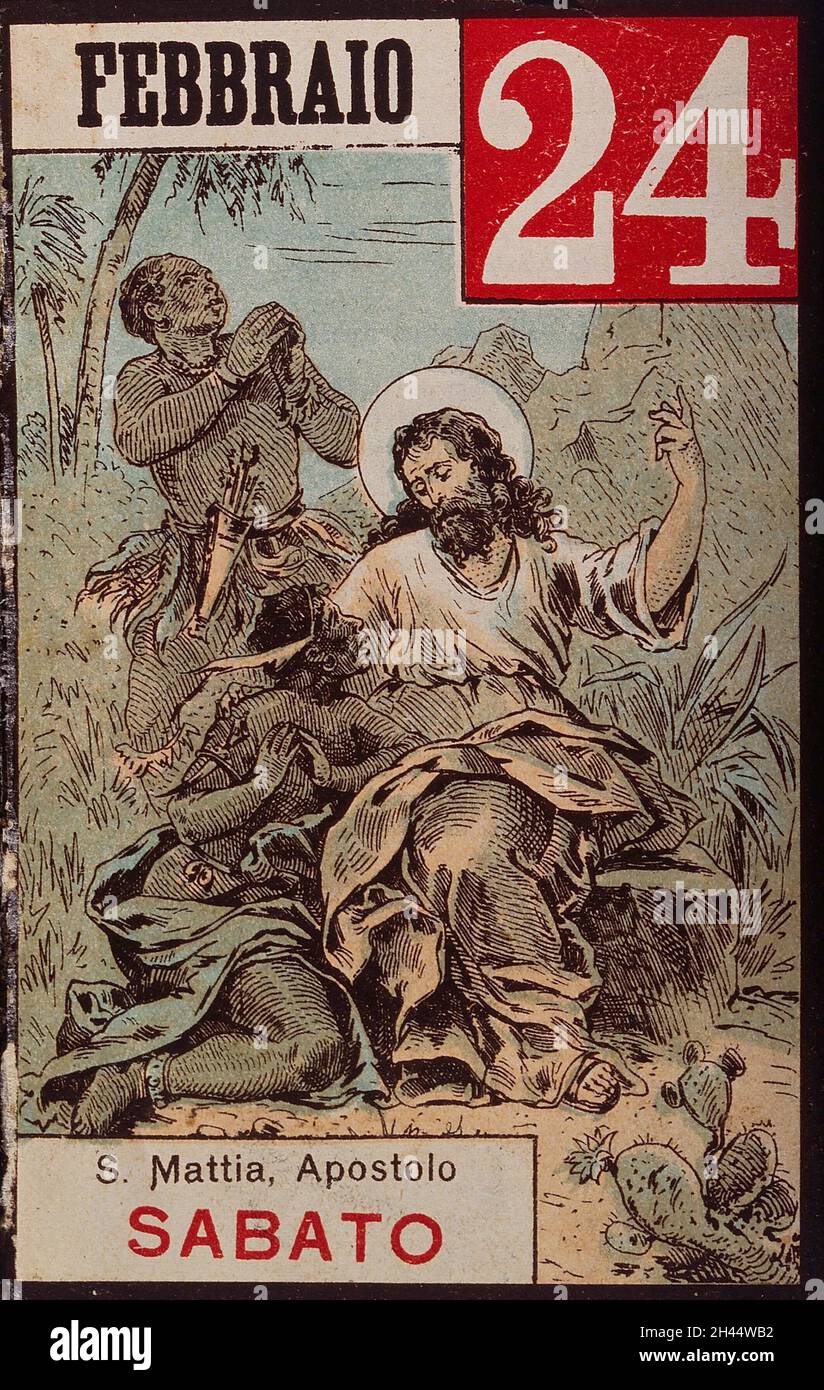 Saint Matthew. Colour photogravure, 1898 Stock Photo - Alamy