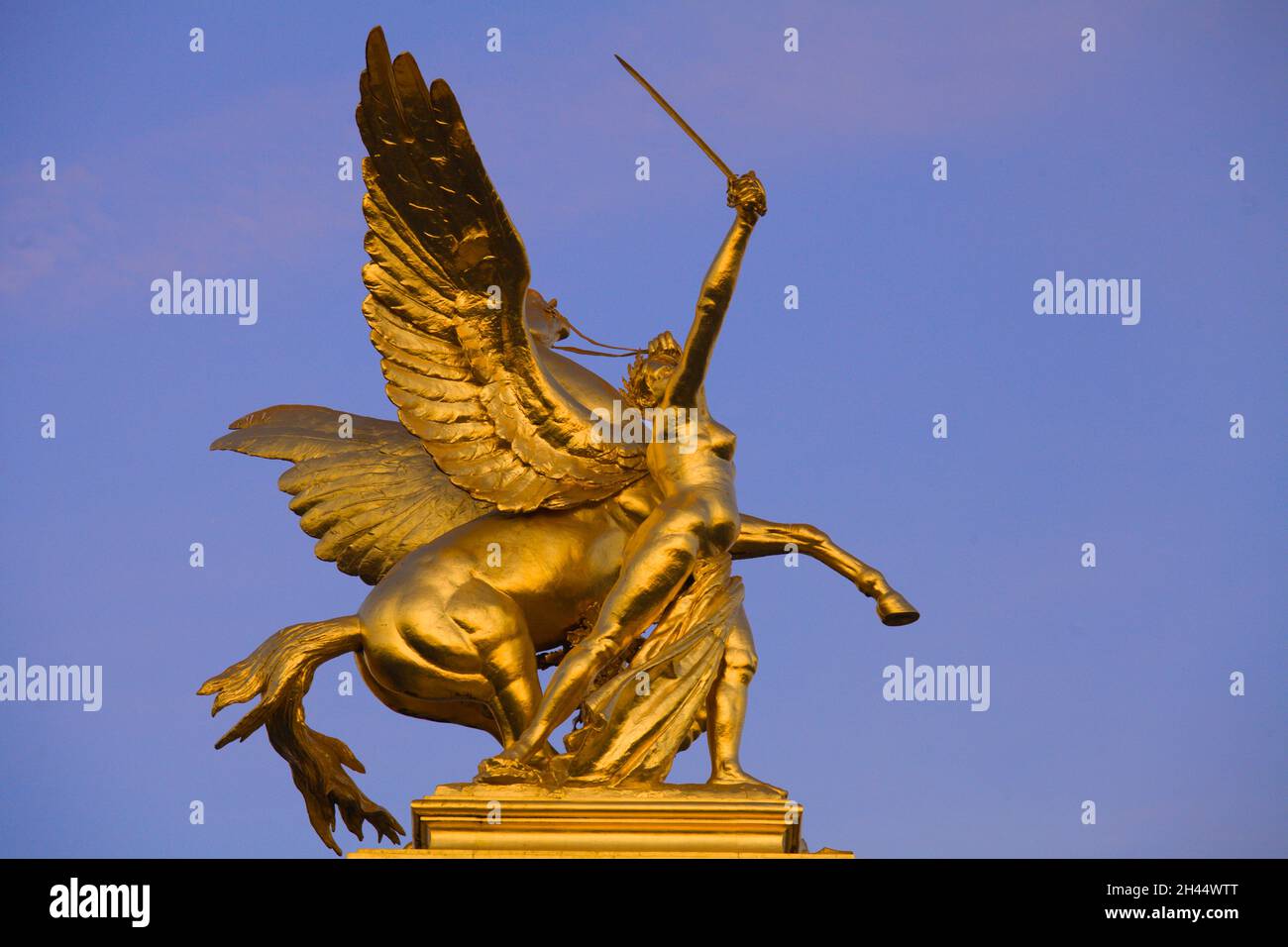 France, Paris, Pont Alexandre III, bridge, statue Stock Photo - Alamy