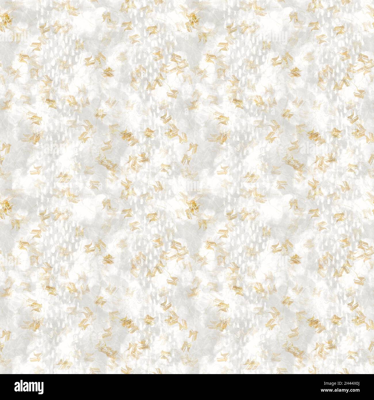 Handmade white gold metallic rice sprinkles paper texture. Seamless ...