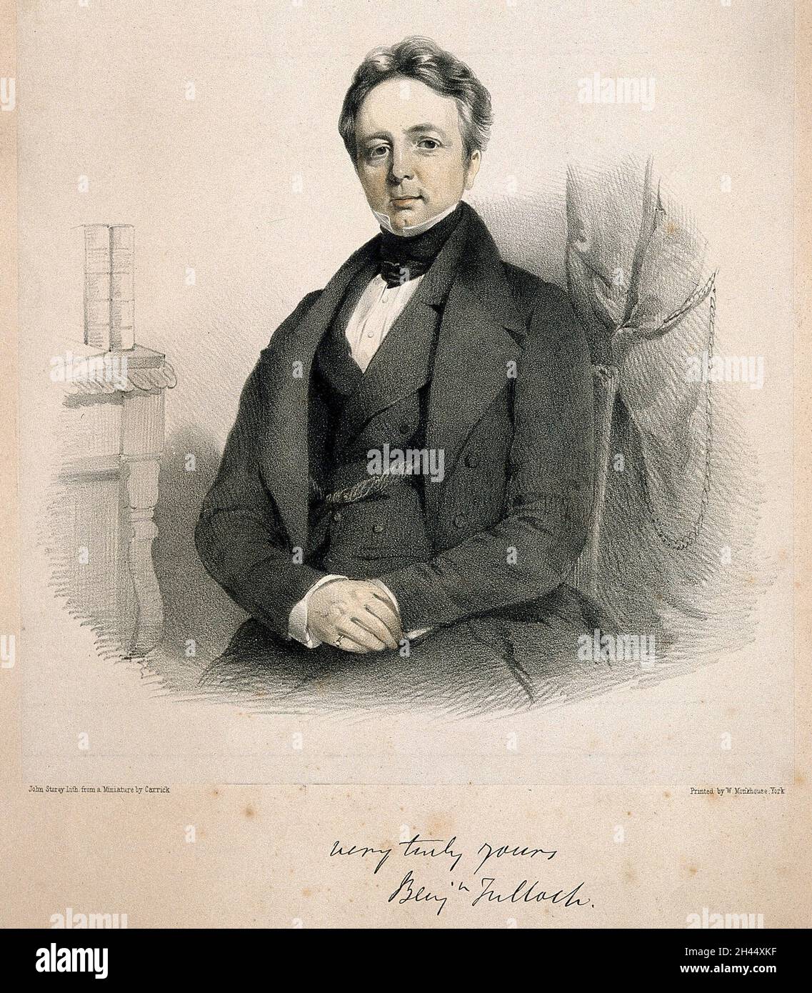 Benjamin Tulloch. Coloured lithograph by J. Storey after T. H. Carrick ...