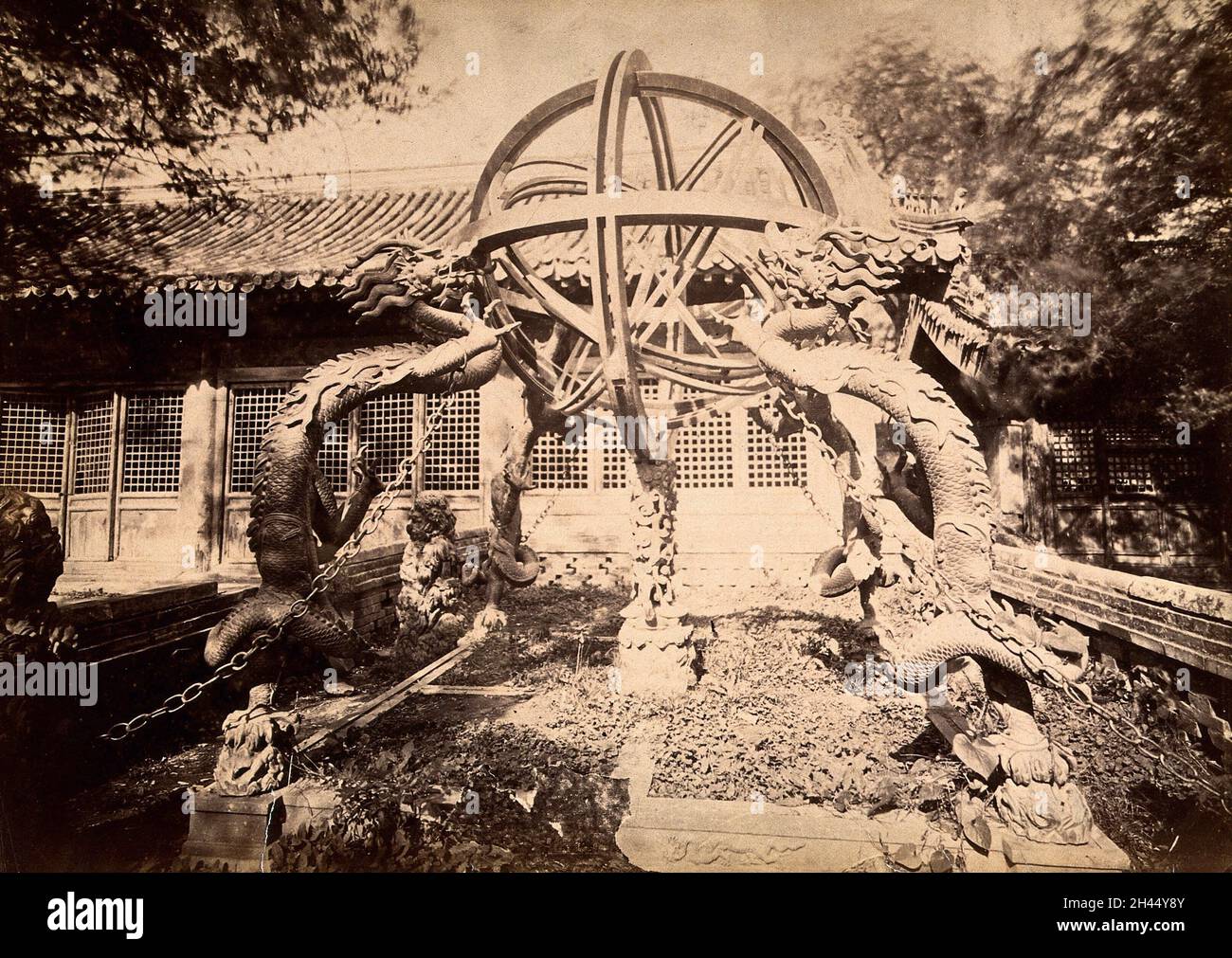 Jesuit observatory, Beijing, China: bronze astronomical instruments ...