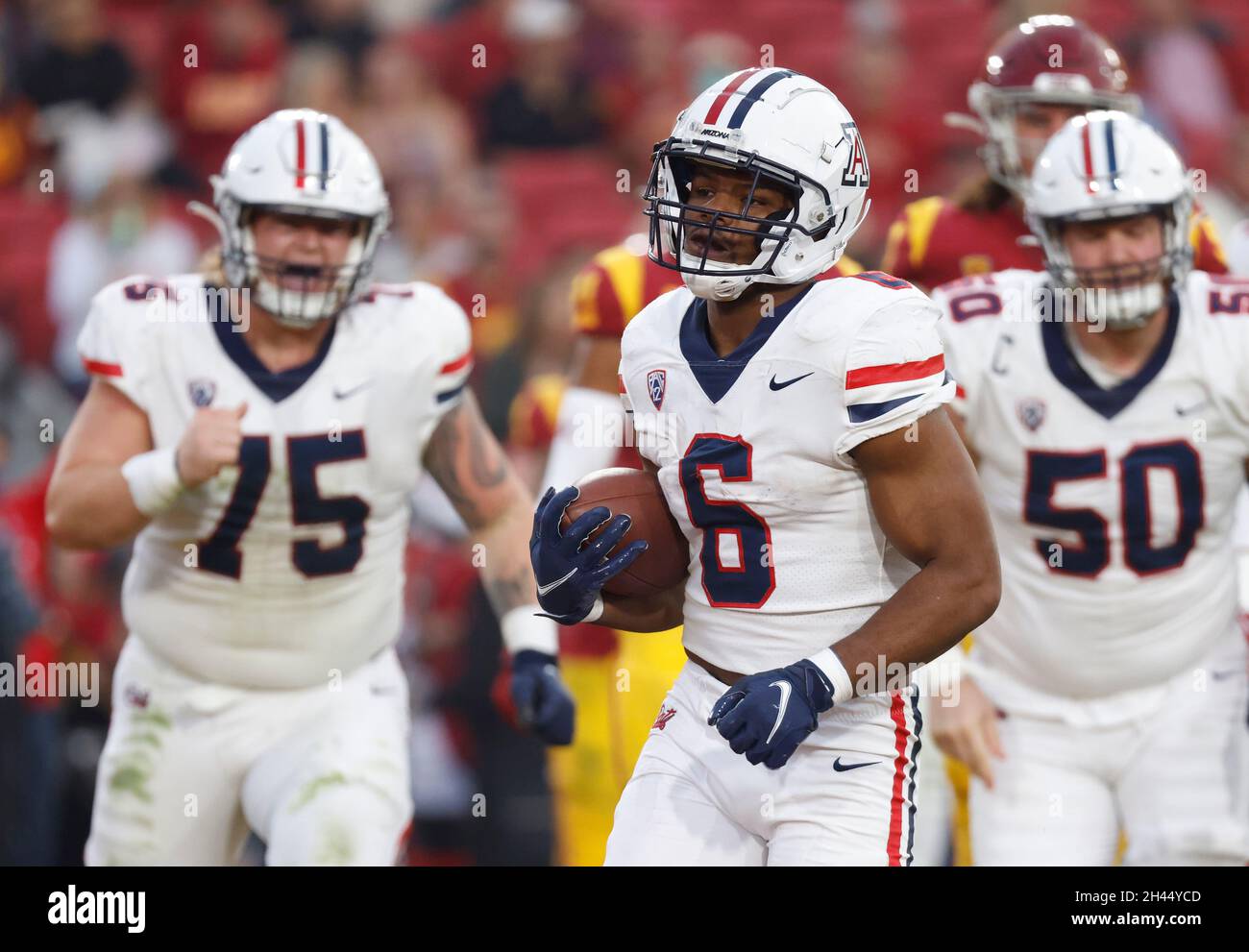 October 30, 2021 Arizona Wildcats running back Michael Wiley #6 scores ...