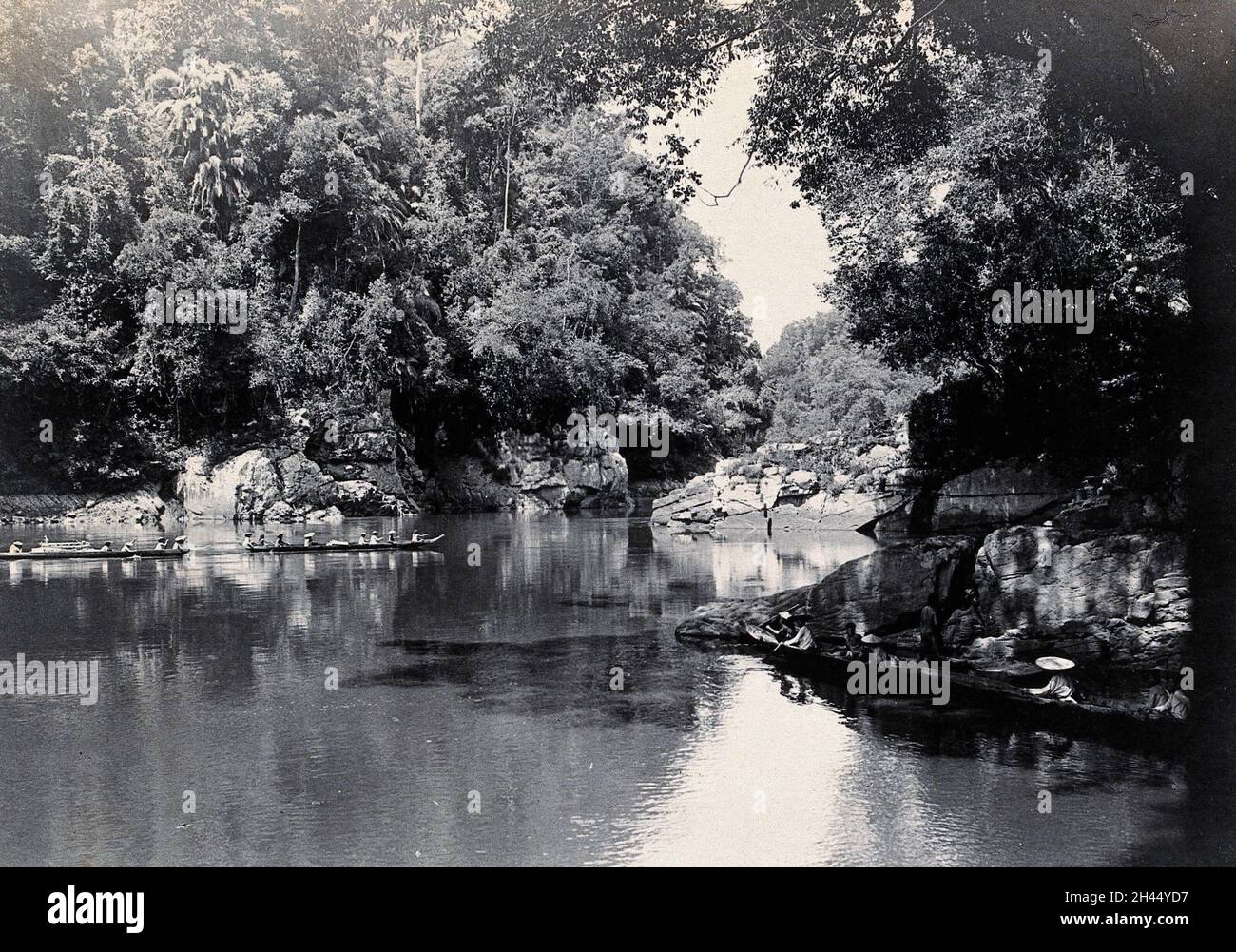 Sarawak: the Rejang River at the head of the Great Rapid. Photograph ...