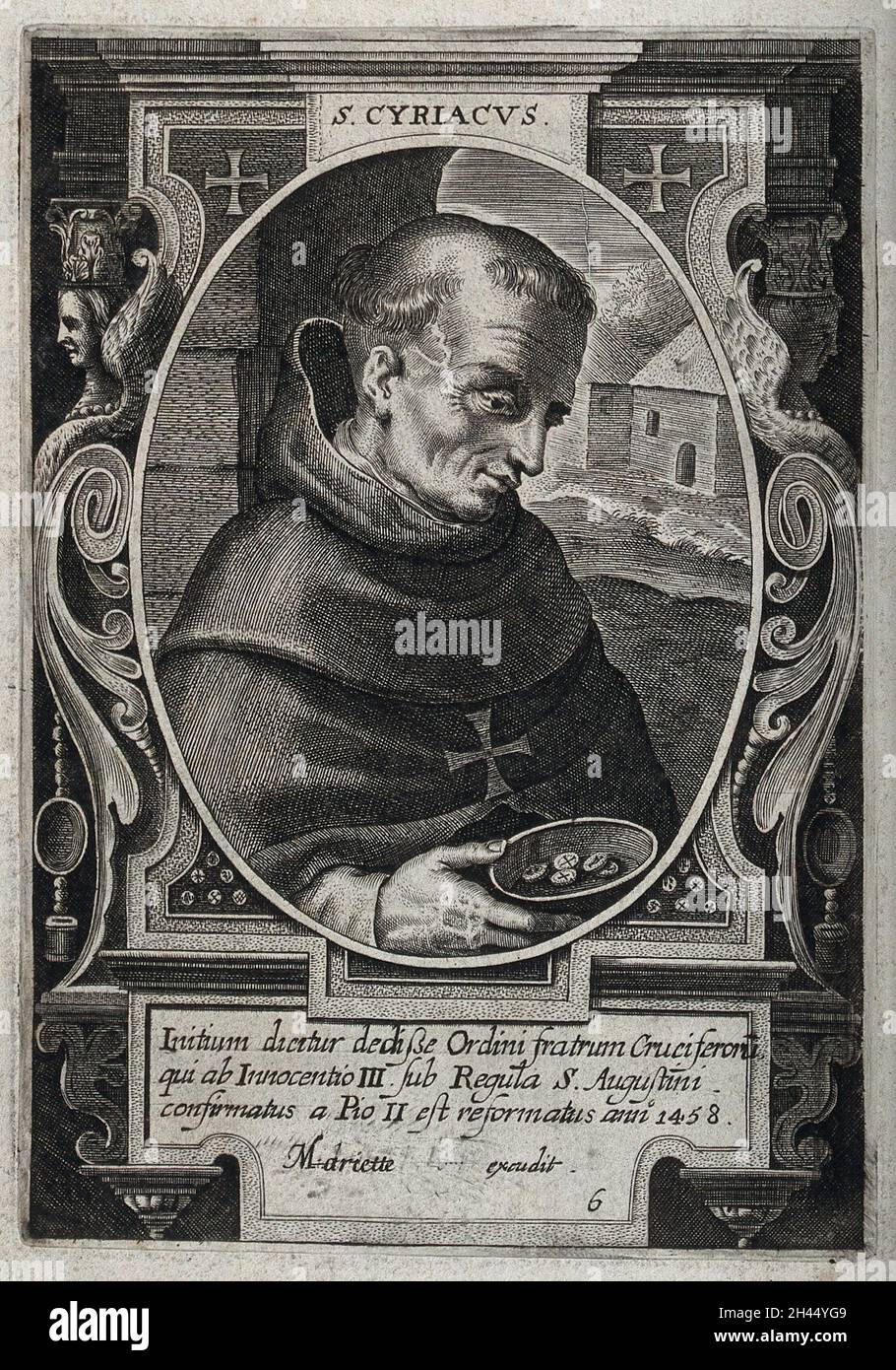 Saint Cyriacus. Engraving Stock Photo - Alamy