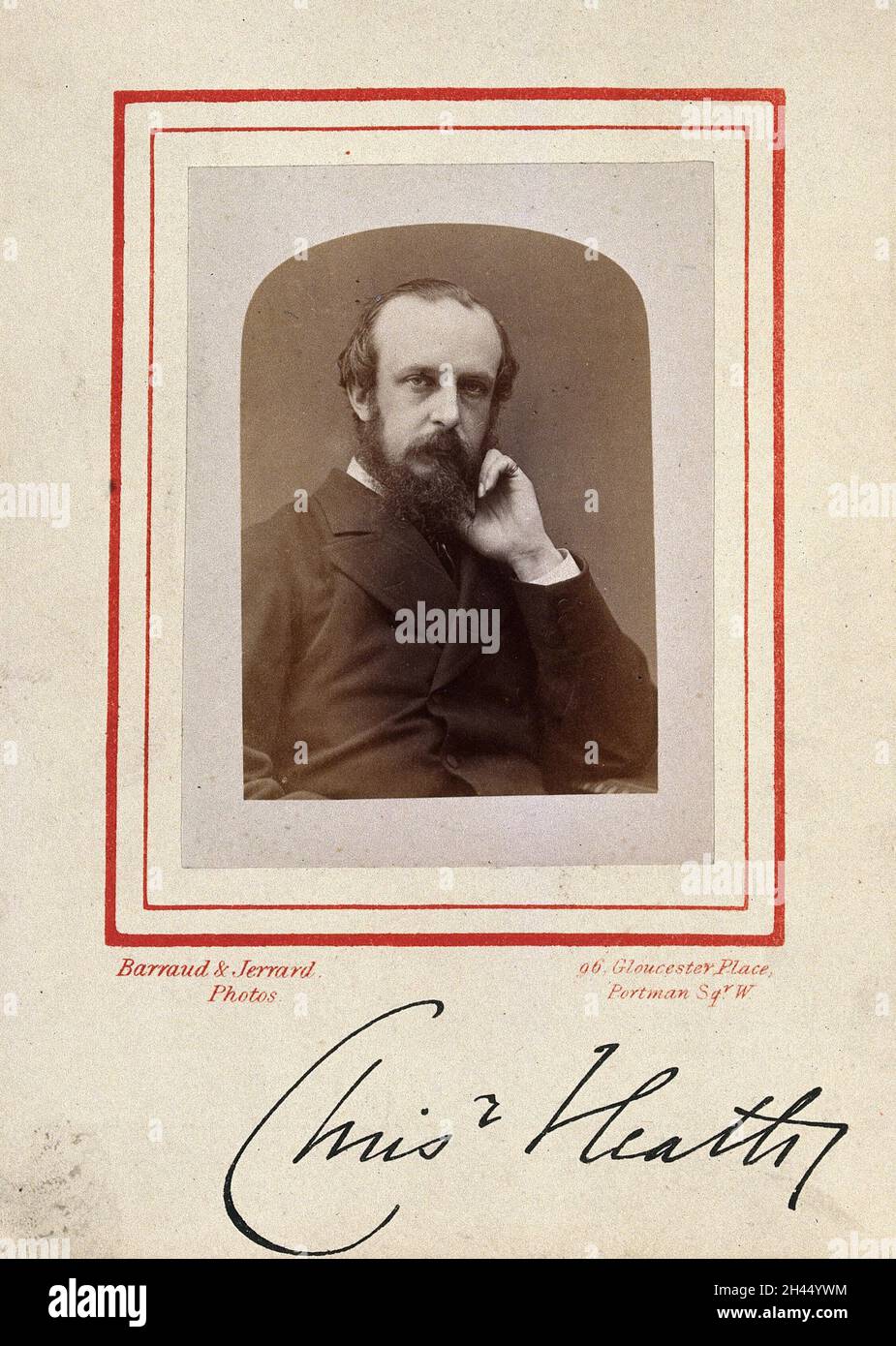 Christopher Heath. Photograph by Barraud & Jerrard, 1873 Stock Photo ...